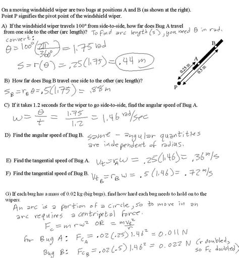 Solutions To Projectile Motion Worksheet