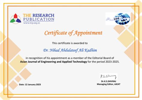 Certificate Of Appointment