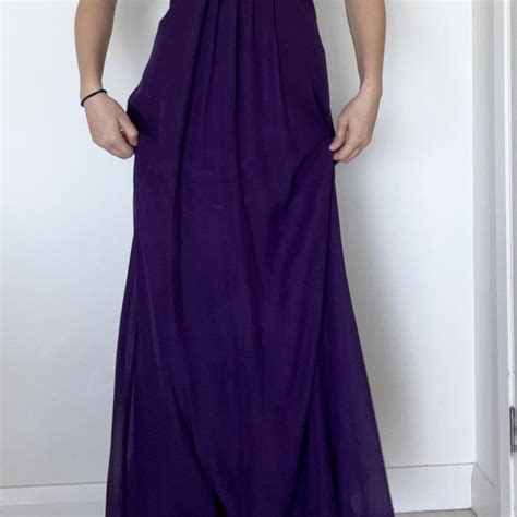 Beautiful Dark Purple Formal Dress With Bedazzling Depop