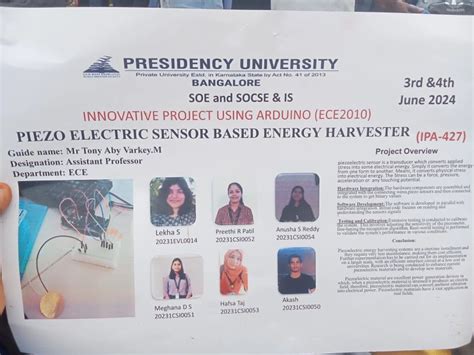 Hafsa Taj On Linkedin Our Arduino Project Poster