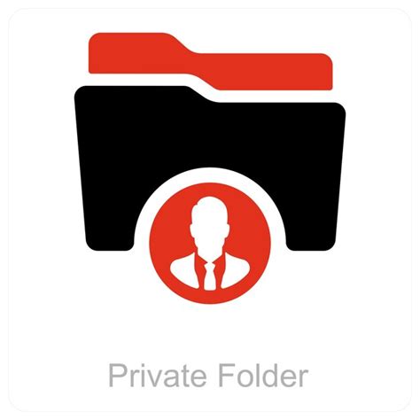 Premium Vector Private Folder And Folder Icon Concept