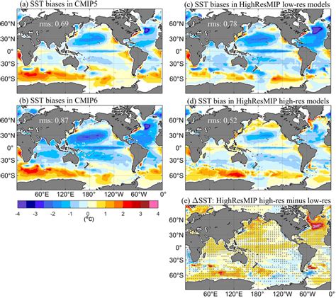 Sea Surface Temperature Biases In A Cmip5 And B Cmip6 C