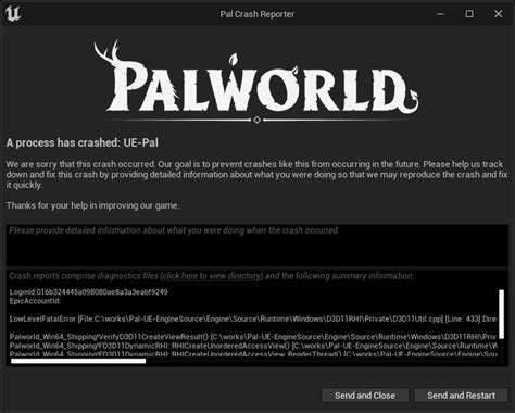 Process Has Crashed Ue Pal Rpalworld