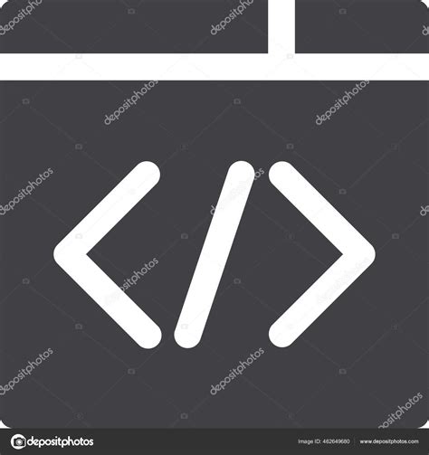 browser code custom icon solid style stock vector image by ©iconfinder 462649680