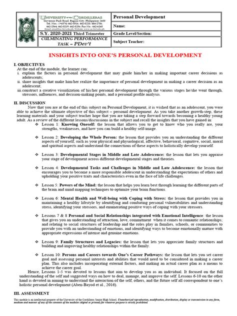 Module Cpt Pdevt Pdf Stress Biology Adolescence