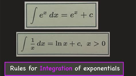 Maths Methods 12 4e Rules For Integrating Exponential Functions Excel At School Youtube