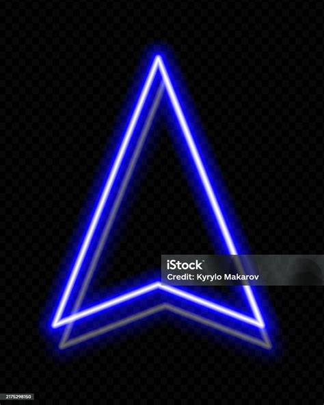투명한 배경에 네온 블루 더블 위쪽 화살표입니다 빛나고 미래 지향적인 디자인으로 기술 내비게이션 또는 방향 개념에 적합합니다 Led 조명에 대한 스톡 벡터 아트 및 기타