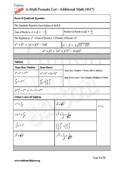 Additional Math