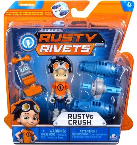 Nickelodeon Rusty Rivets Build Me Rivet System Rusty Crush Figure Set Loose Spin Master ToyWiz