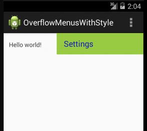 Android Changing Background For Overflow Menu In Actionbar Stack Overflow