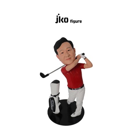골프상패피규어 홀인원기념 골프트로피 인물피규어 3d피규어제작 남성 두손시니어