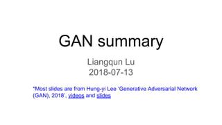Gan Summary PPT