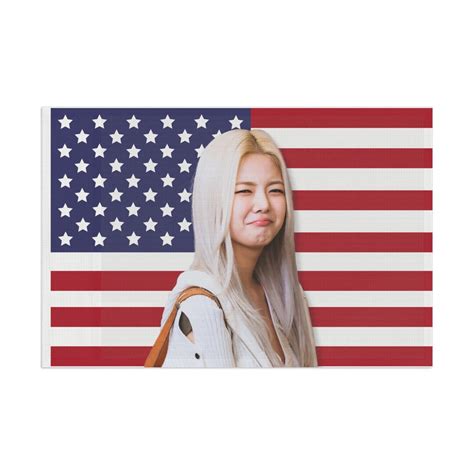 Itzy Lia Blonde America Flag FULL SIZE Itzy World Tour Kpop Flag Born To Be Itzy Merch Gift