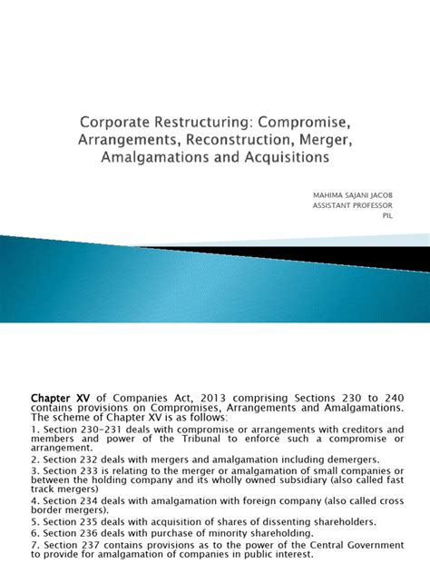 Mergers Pdf Consolidation Business Mergers And Acquisitions