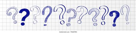 Panoramic Header Hand Drawn Question Marks Stock Vector Royalty Free 794407894 Shutterstock