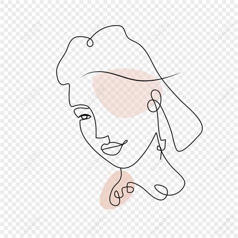 추상 라인 드로잉 여성 아바타 눈 일러스트얼굴꽃들 Png 일러스트 무료 다운로드 Lovepik