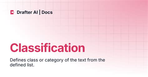Classification Drafter Ai Docs