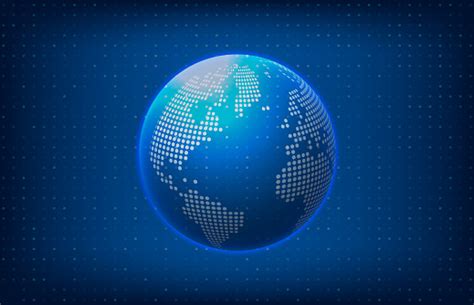 글로벌 네트워크 연결의 비즈니스 개념 벡터 일러스트 레이 션 3차원 형태에 대한 스톡 벡터 아트 및 기타 이미지 3차원 형태 가리키기 가상현실 Istock