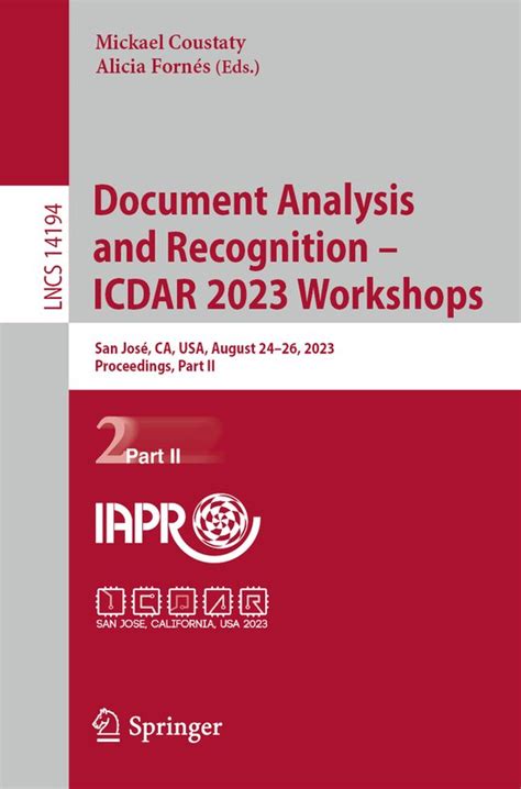 Lecture Notes In Computer Science Document Analysis And Recognition