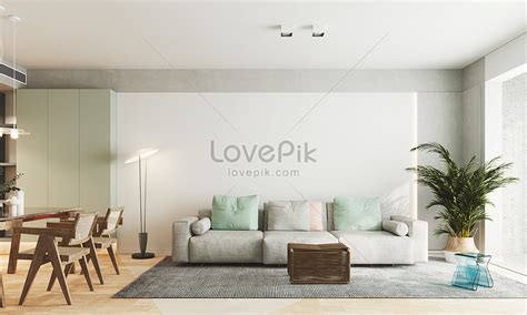 3d 현대 미니멀리스트 바람 거실 배경 사진 및 창의적인 일러스트 무료 다운로드 Lovepik