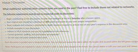 Solved What Multifactor Authentication Systems Have You Used