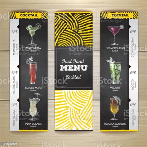 칵테일 분필 그리기 디자인 스케치입니다 문서 템플릿 기업 정체성 칵테일에 대한 스톡 벡터 아트 및 기타 이미지 칵테일 박하