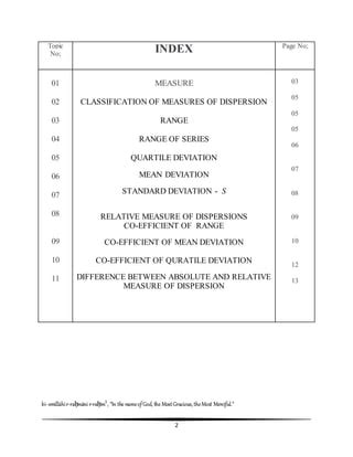 Measure Of Dispersion DOCX Business Accounting Finance Business