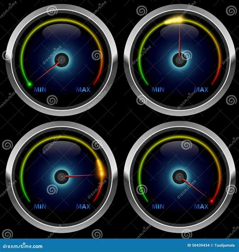 Meter Gauge Speedometer With Measure Satisfaction Dial With Level Of Quality Rate With Icon