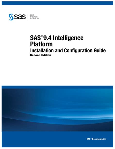 Sas ® 94 Intelligence Platform Installation And Configuration Guide