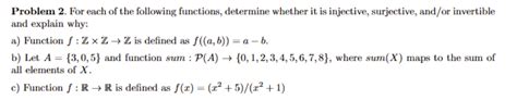 Solved Problem 2 ﻿for Each Of ﻿the Following Functions