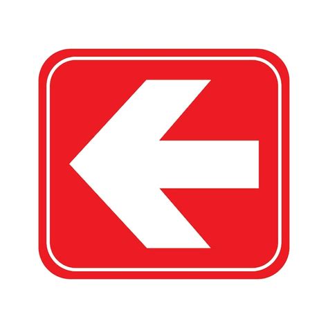 Premium Vector Red Exit Arrow Left Sign