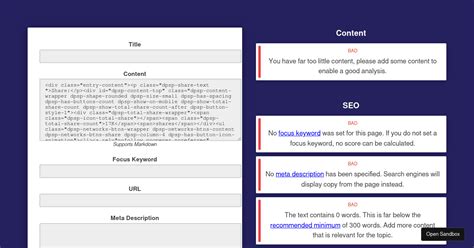 Yoastseo Js React Codesandbox