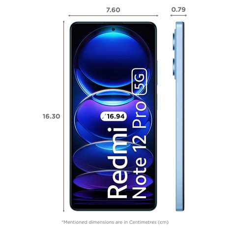 Buy Redmi Note Pro G GB RAM GB Frosted Blue Online Croma