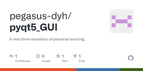 Github Pegasus Dyhpyqt5gui A Real Time Repository Of Personal