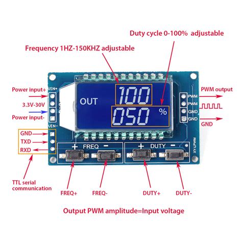 xy lpwm signal generator pwm pulse frequency duty cycle module roboticx
