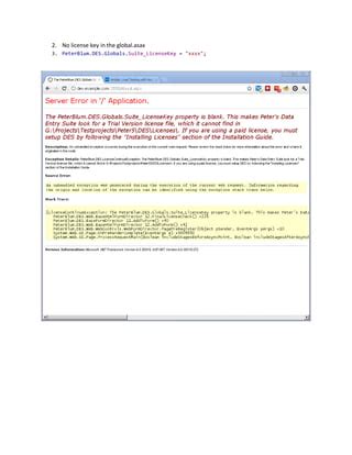 Peter Blum Licensing Error Messages DOCX