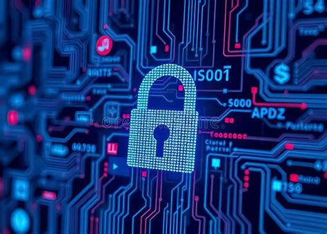 The Digital Padlock On A Circuit Board Highlighting The Concept Of Cybersecurity The Padlock
