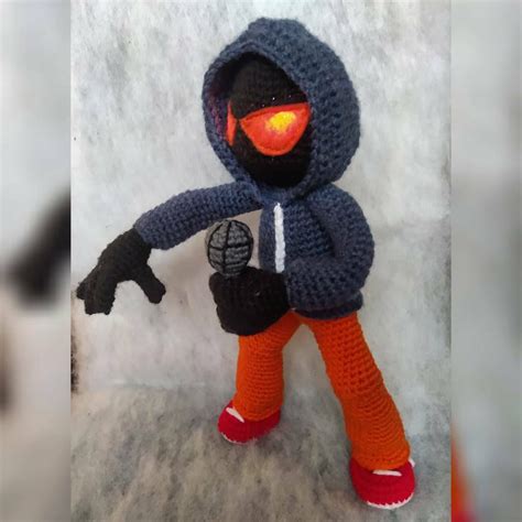 Whitty Friday Night Funkin Plush Toy Crochet Cooper Frame Etsy