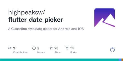 Github Highpeaksw Flutter Date Picker A Cupertino Style Date Picker For Android And Ios