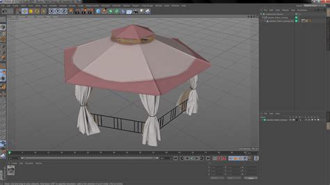 Garden Fabric Canopy 3d Model 34 3ds Blend C4d Fbx Max Ma Lxo