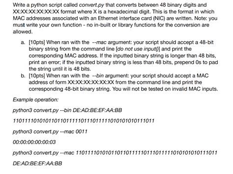 Solved Write A Python Script Called Convertpy That Converts