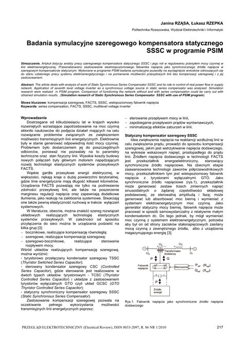 Pdf Simulation Research Of Static Synchronous Series Compensator Sssc
