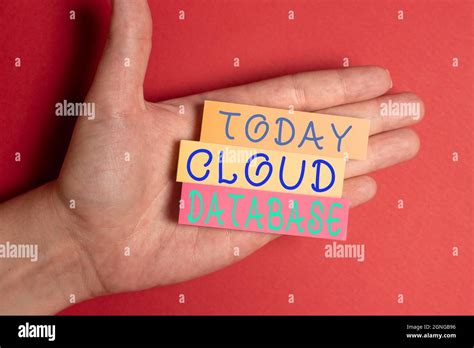 Inspiration Showing Sign Cloud Database Concept Meaning Optimized Or