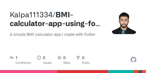 Github Kalpa Bmi Calculator App Using For Flutter A Simple Bmi