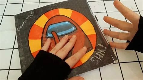 Супер идеи из бумаги игровая книга амонг АС и бесконечная игрушка трансформер