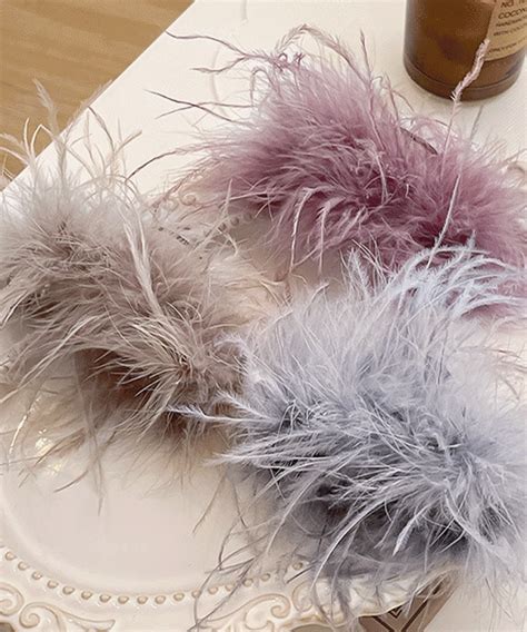 라이트 깃털 헤어클립 헤어집게 밍크 퍼 머리핀 반묶음 올림머리 겨울느낌 헤어핀 에이블리