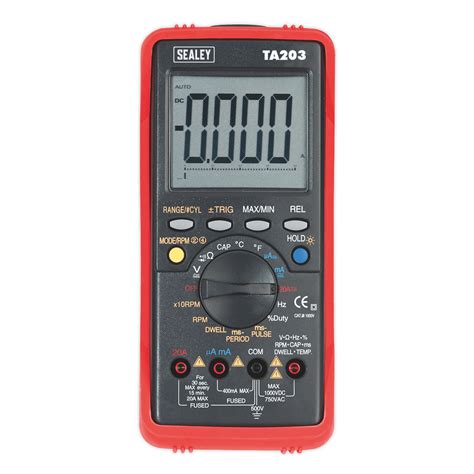 digital automotive multimeter 15 function bar graph pc link ta203