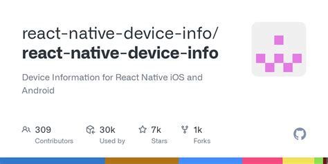 Github React Native Device Inforeact Native Device Info Device Information For React Native