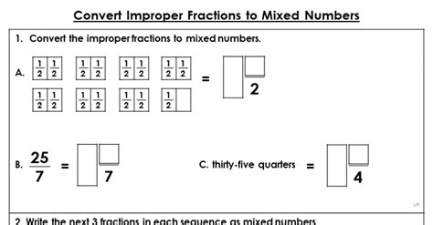 Convert Improper Fractions To Mixed Numbers Extension Classroom Secrets Classroom Secrets