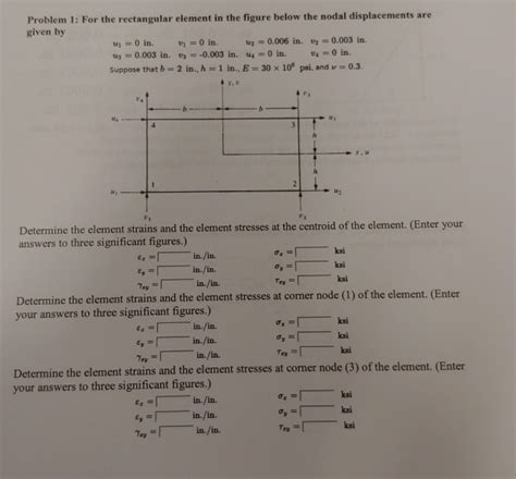 Solved Problem For The Rectangular Element In The Figure Chegg